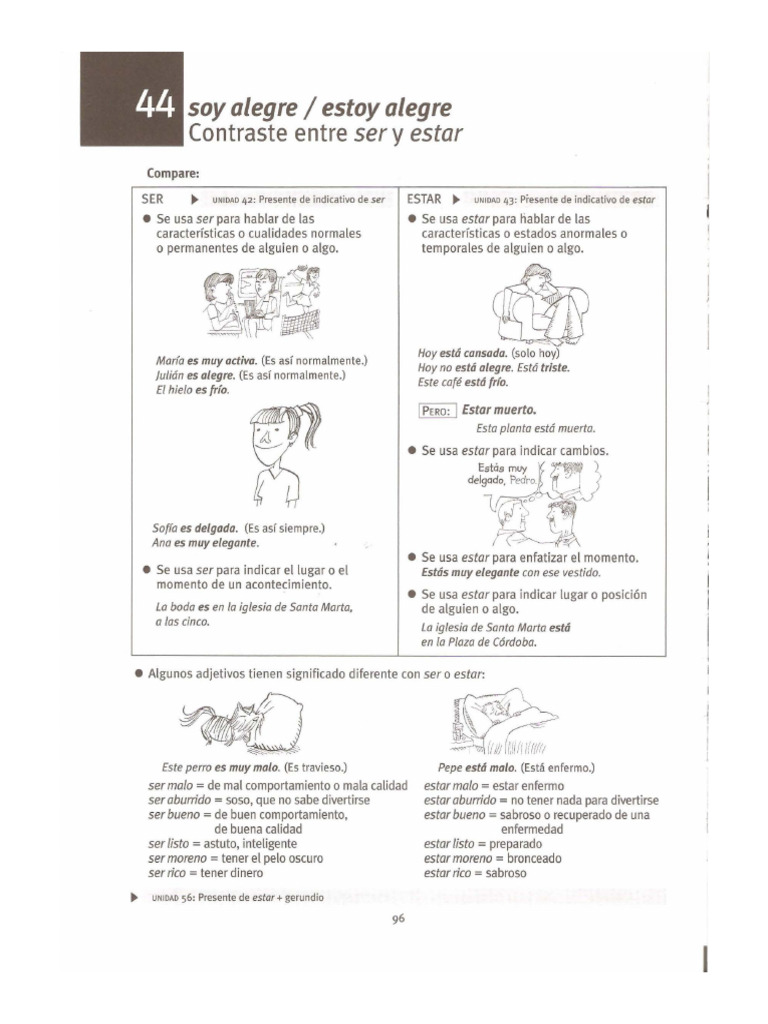 Diferencias Entre SER y ESTAR | PDF