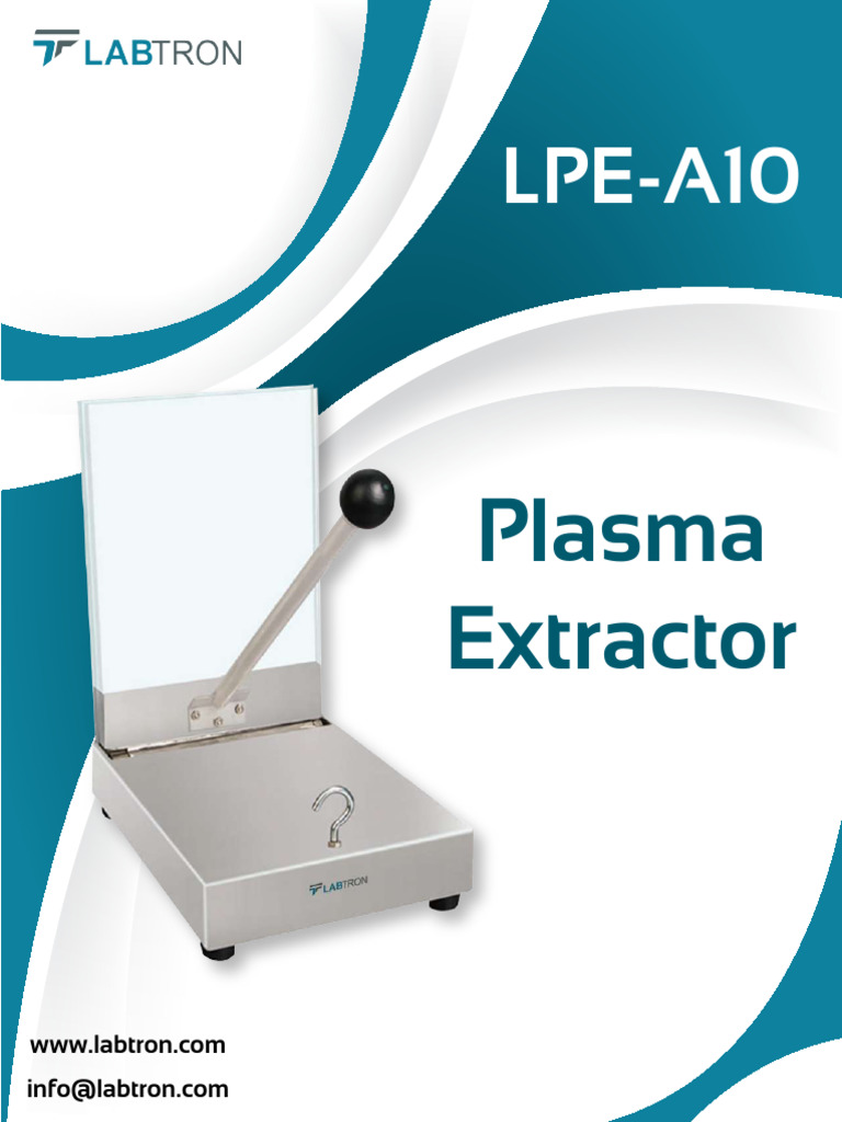 Plasma Extractor LPE-A10 Overview | PDF | Home & Garden