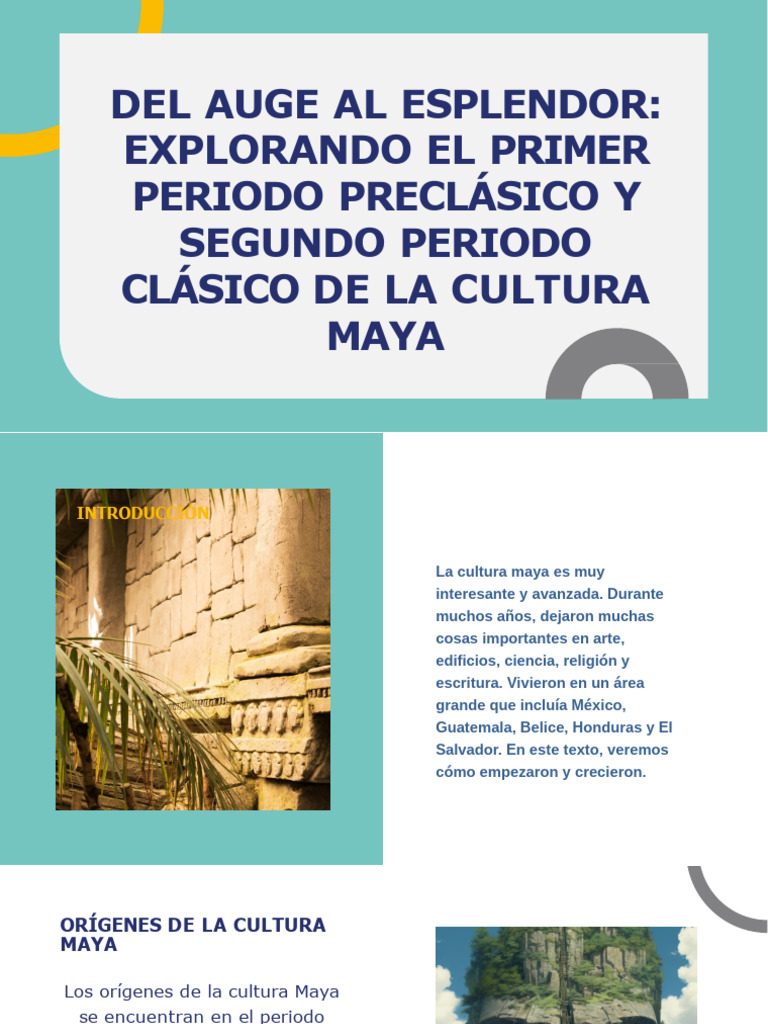 Primer y Segundo Periodo de Los Mayas | PDF | Civilización maya ...