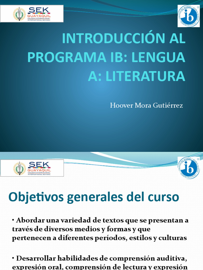 Introducción Al Programa Ib Lengua A Literatura 2021 | PDF | Sociedad | Evaluación