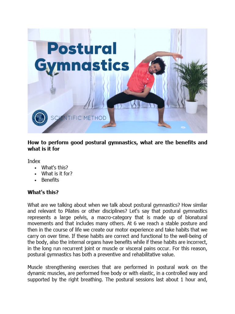 Read More About Postural Gymnastics and Its Benefits | PDF | Balance ...