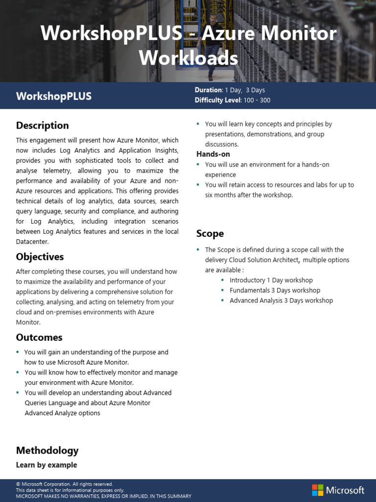 WorkshopPLUS - Azure Monitor Workloads | PDF | Microsoft Azure | Analytics