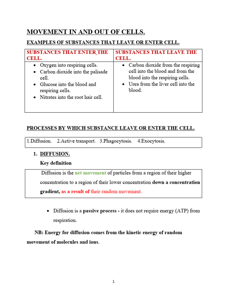 Cell Transport Mechanisms Explained | PDF | Osmosis | Diffusion
