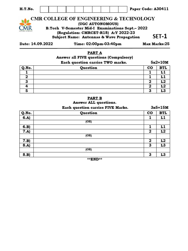 Cmrcet - Ii-Mid Adc (A30407) | PDF | Electrical Engineering ...