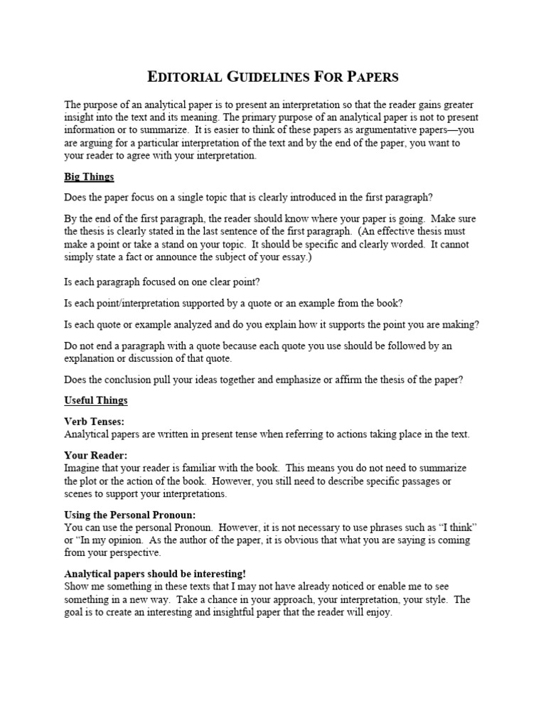 Analytical Paper Writing Guide | PDF | Comma | Citation