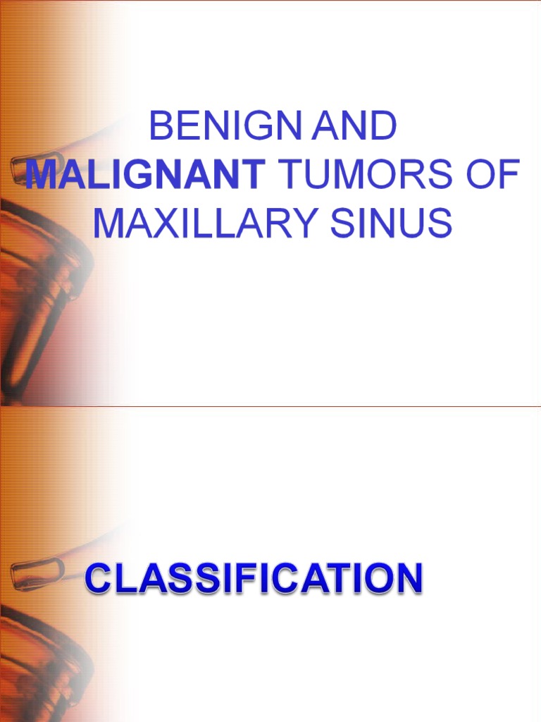 Tumors of the Maxillary Sinus Explained | PDF | Benign Tumor | Neoplasms
