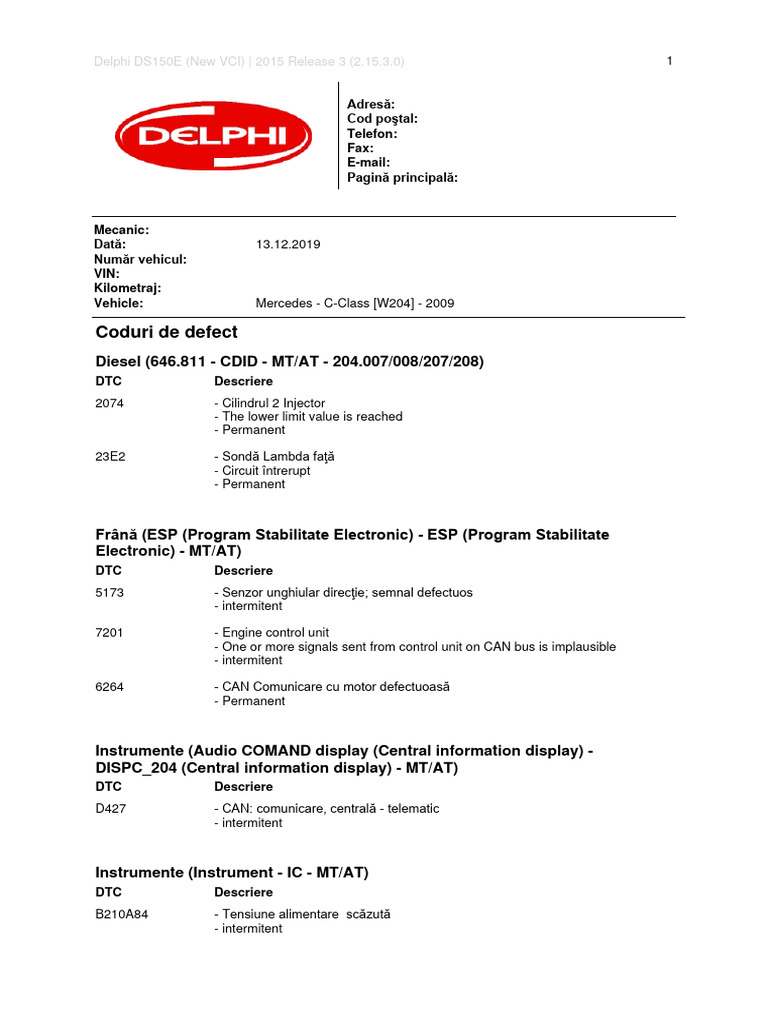 Log Delphi | PDF | Manufactured Goods | Vehicles