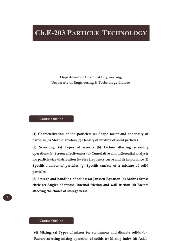 Week 1 Lecture Slides | PDF | Particle Size Distribution | Filtration