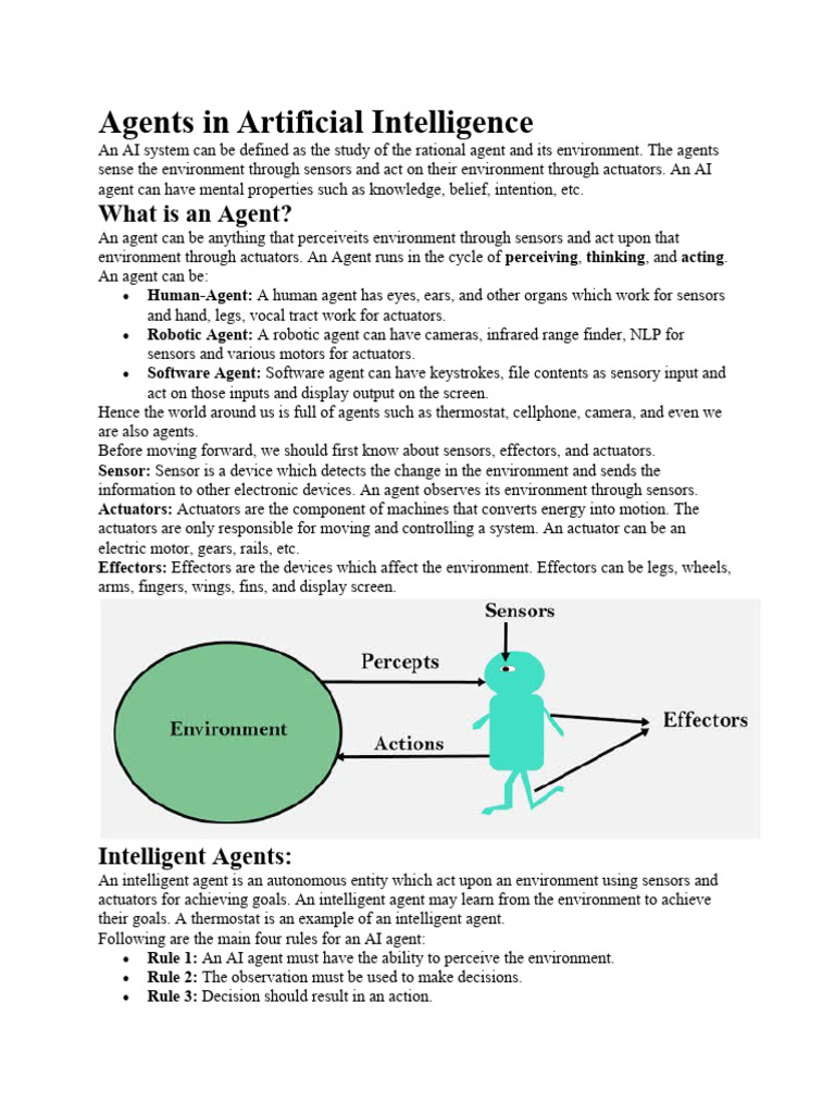 Agents in Artificial Intelligence | PDF | Rationality | Artificial ...
