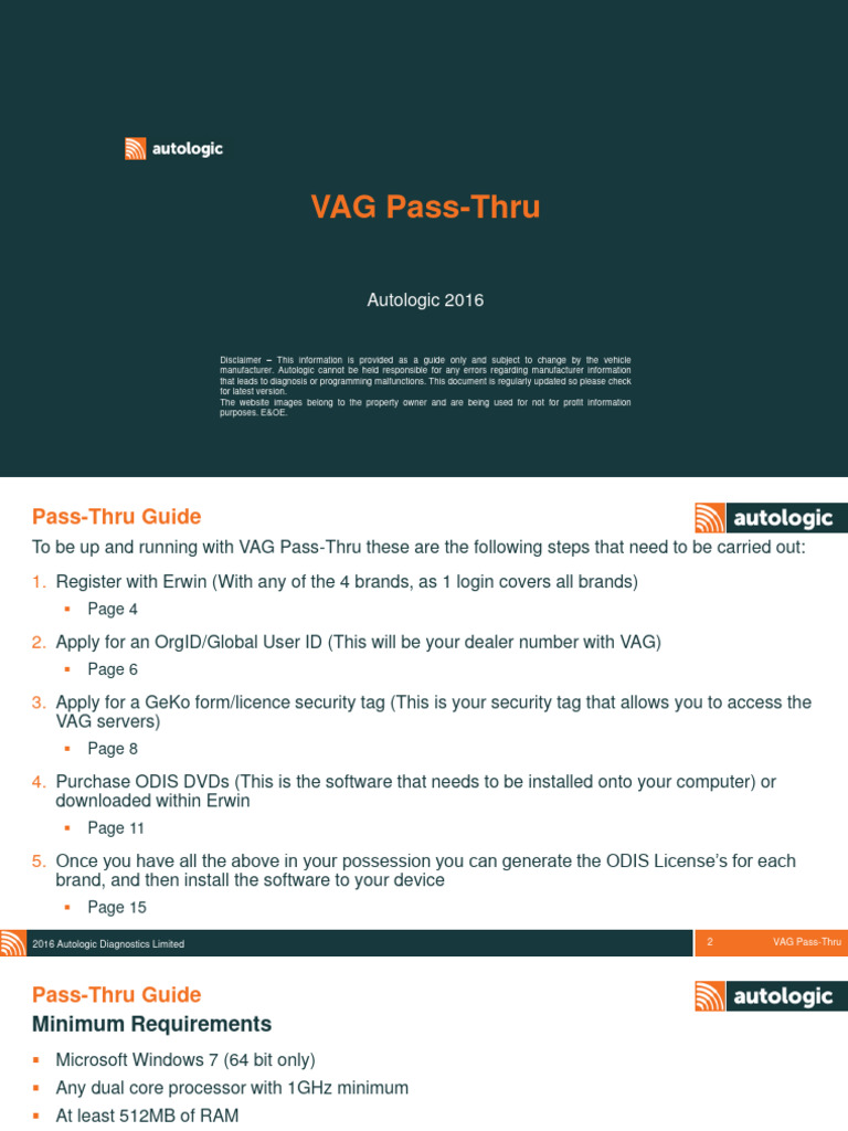 VAG Pass-Thru Branded Sep16 | PDF | Volkswagen Group | Microsoft Windows