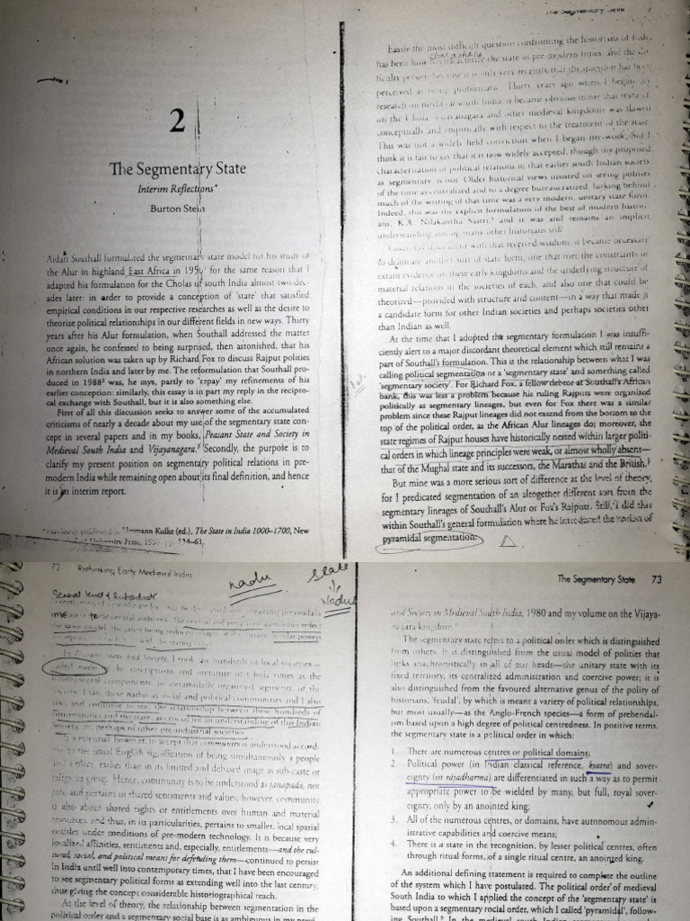 The Segmentary State Burton Stein | PDF