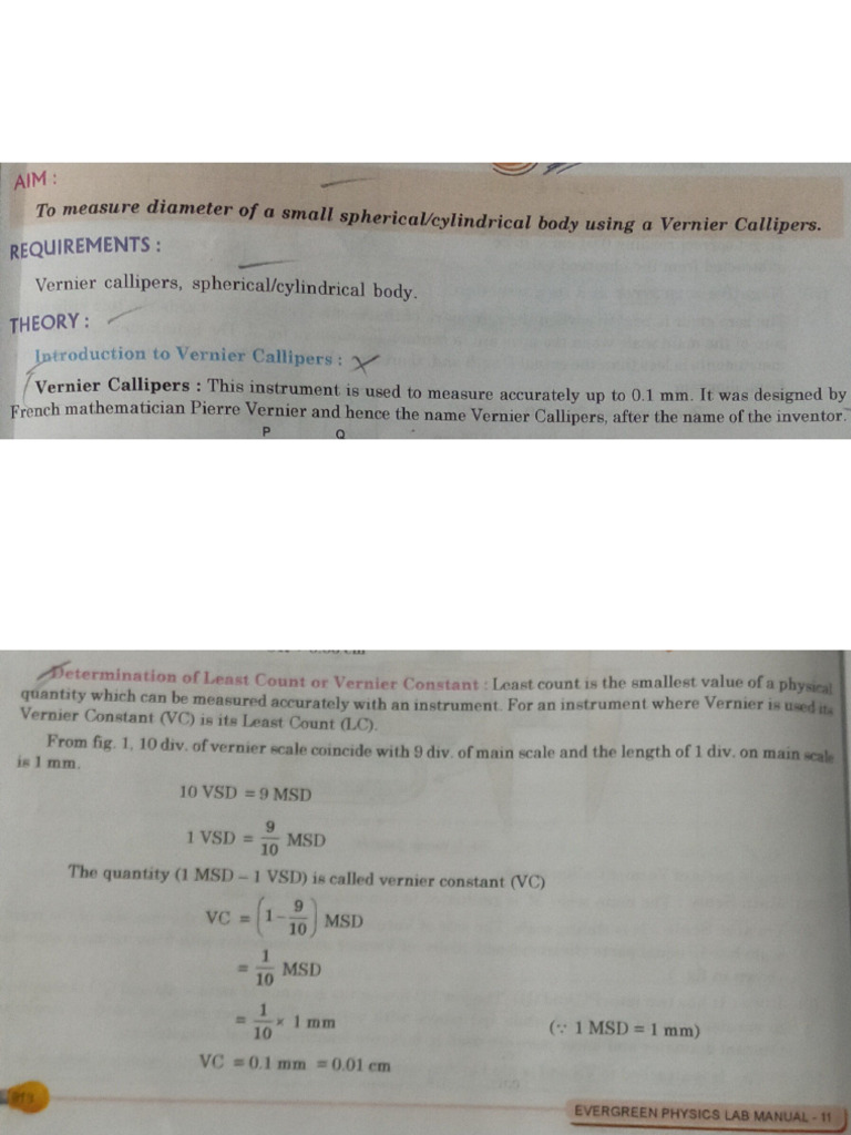 Physics Experiment 1 | PDF