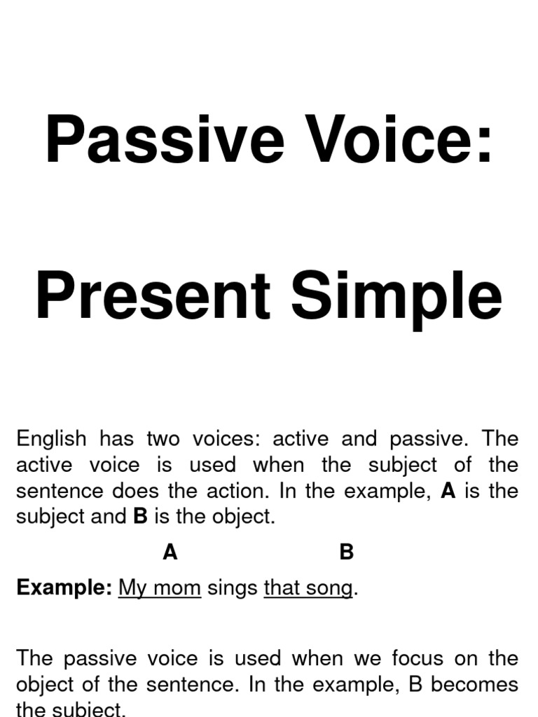 Simple Present Passive | PDF