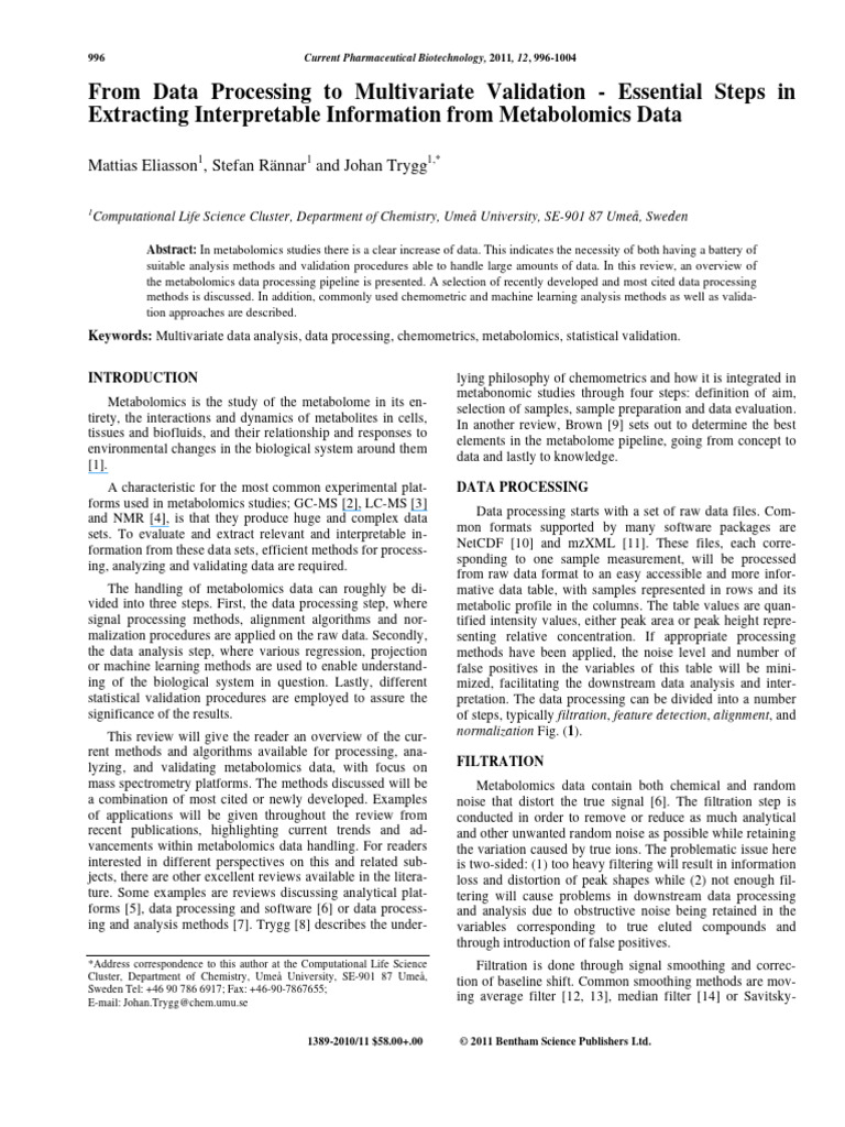 From - Data - Processing - To - Multivariate - Val - PDF (REF 7) (PAG - 1000) | PDF ...