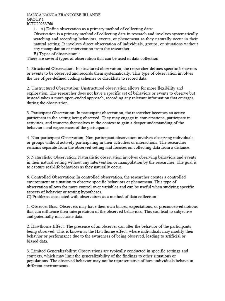 Research Method Assignment | PDF | Qualitative Research | Interview