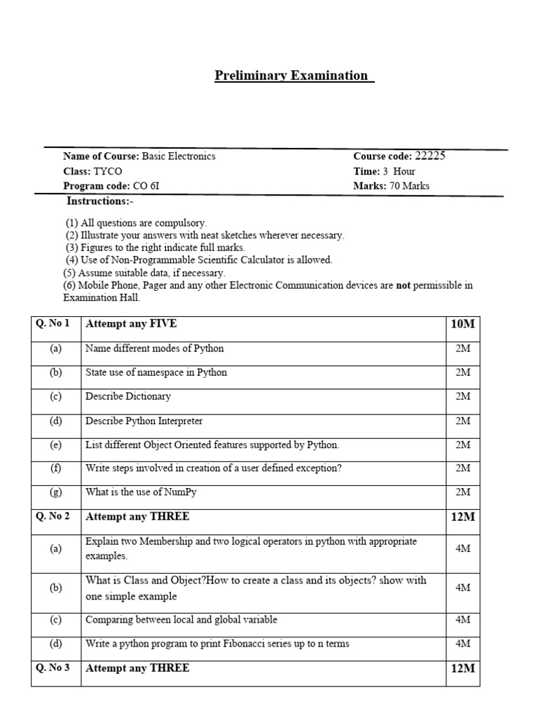 Prelim Exam QP PWP | PDF