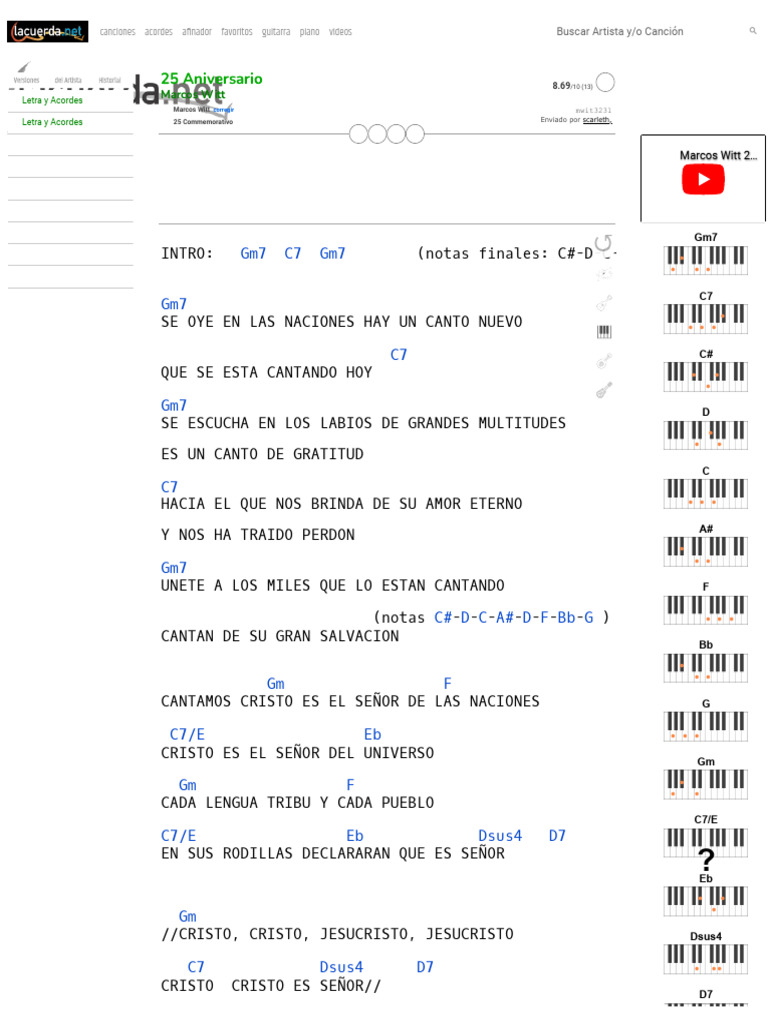 25 Aniversario Marcos Witt Acordes Pdf