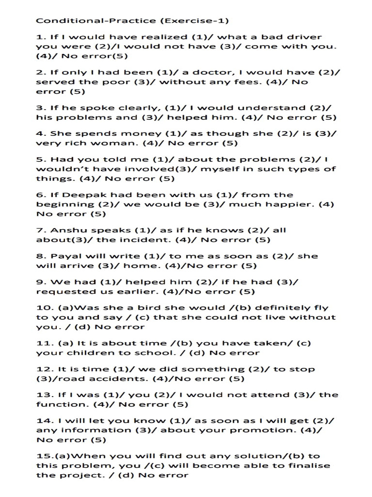 Conditional Questions | PDF