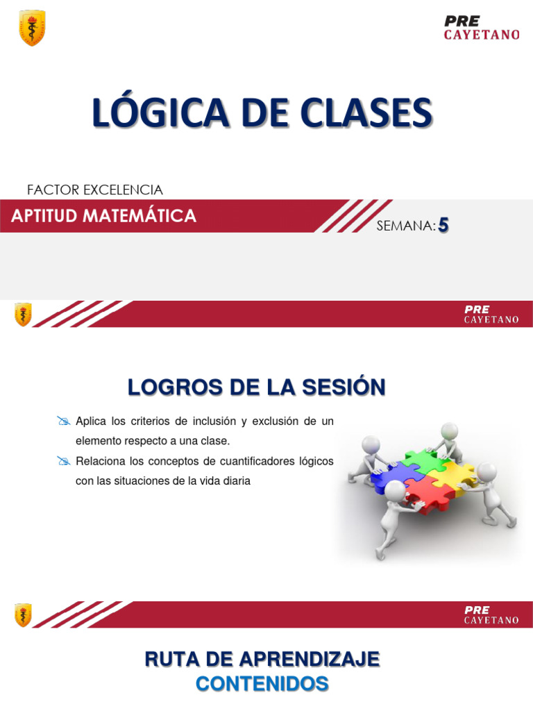 2 - Aptitud Matemática - Presentación - Semana 5 | PDF | Proposición | Lógica