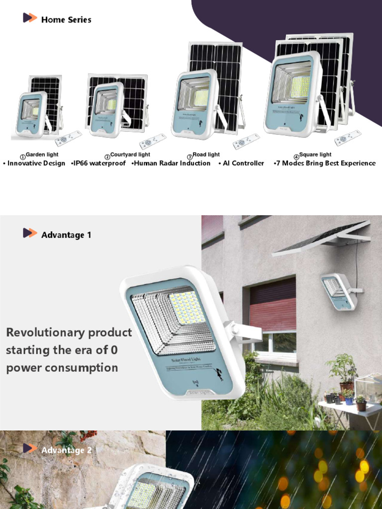Solar Flood Light Technical Datasheet 3 | PDF