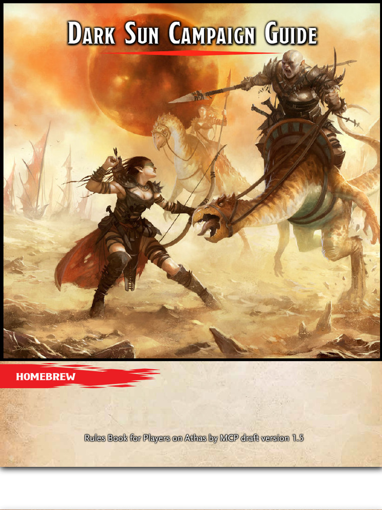 Dark Sun Campaign Setting Guide | PDF | Elf (Dungeons & Dragons ...