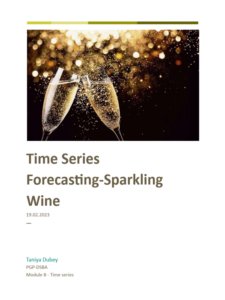 TSF Sparkling | PDF | Autoregressive Integrated Moving Average ...