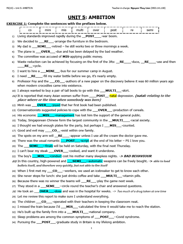 Unit 5 Ambition More Exercises | PDF | Recruitment | Employment