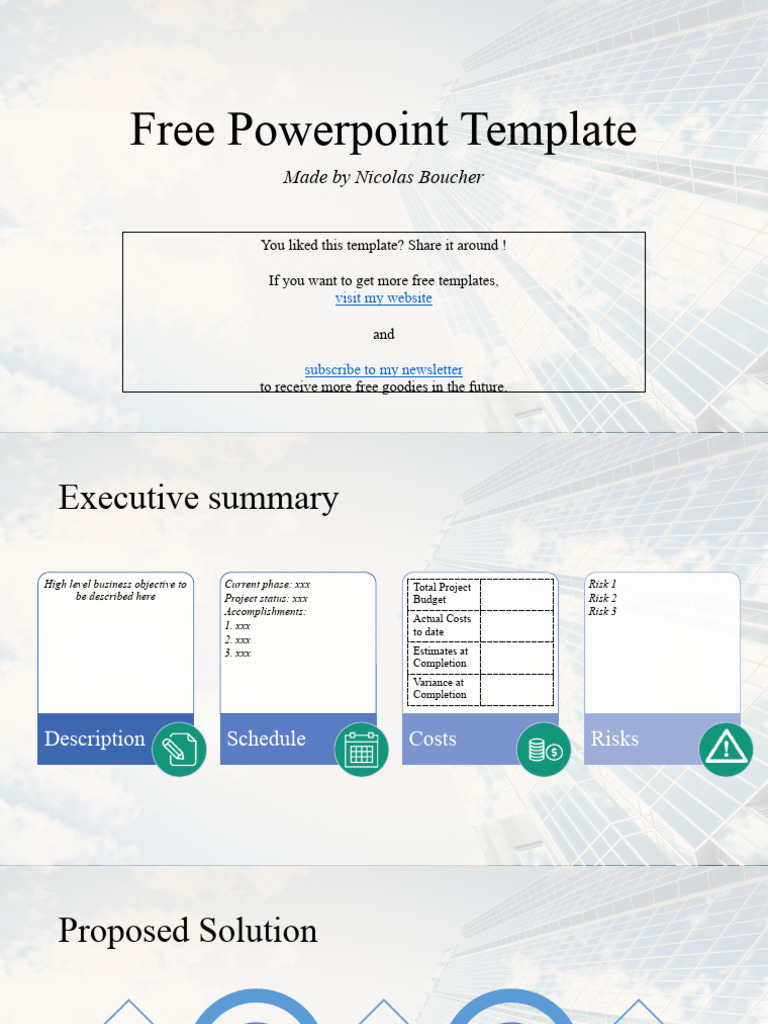 Free Powerpoint Template Made by Nicolas Boucher | PDF