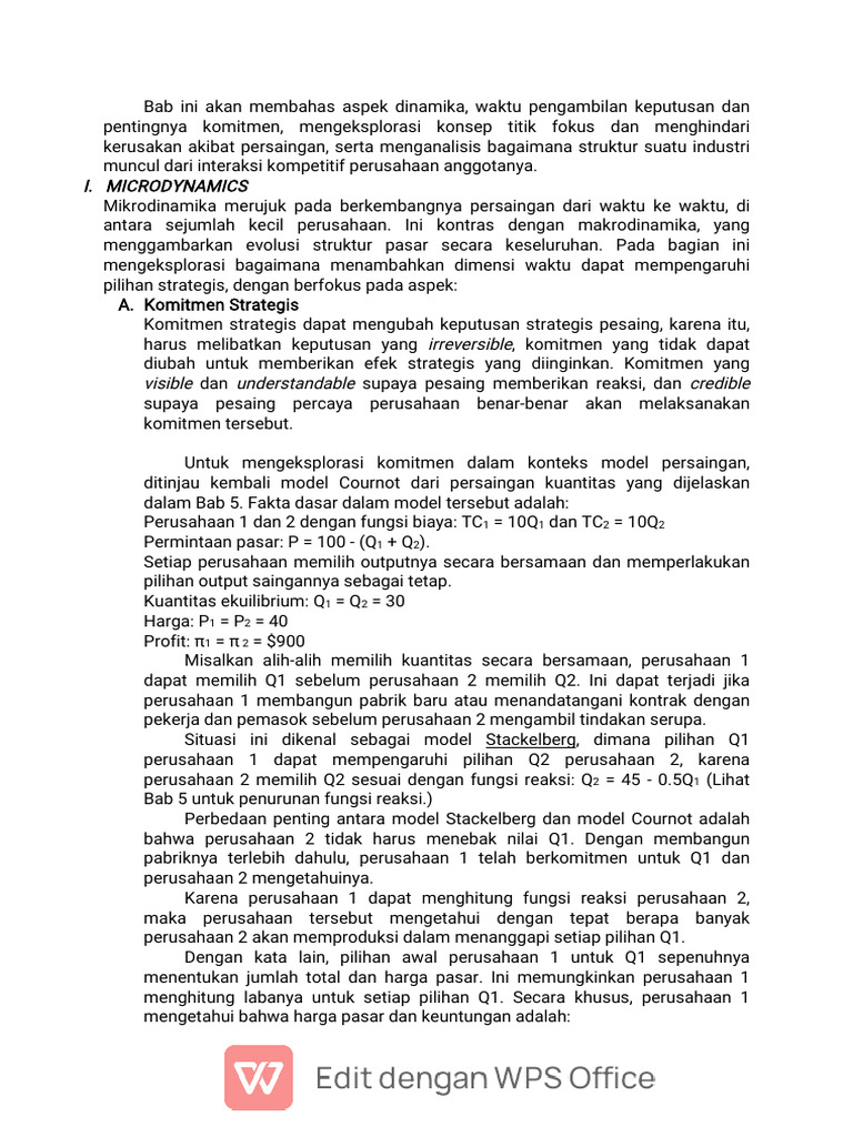 Industrial Competitive Analysis Chapter 7 pt.1 | PDF