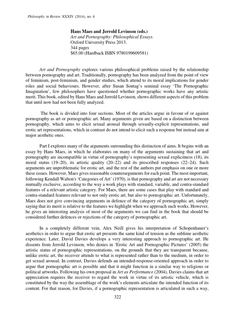 Hans Maes and Jerrold Levison Eds Art An | PDF | Aesthetics | Eroticism