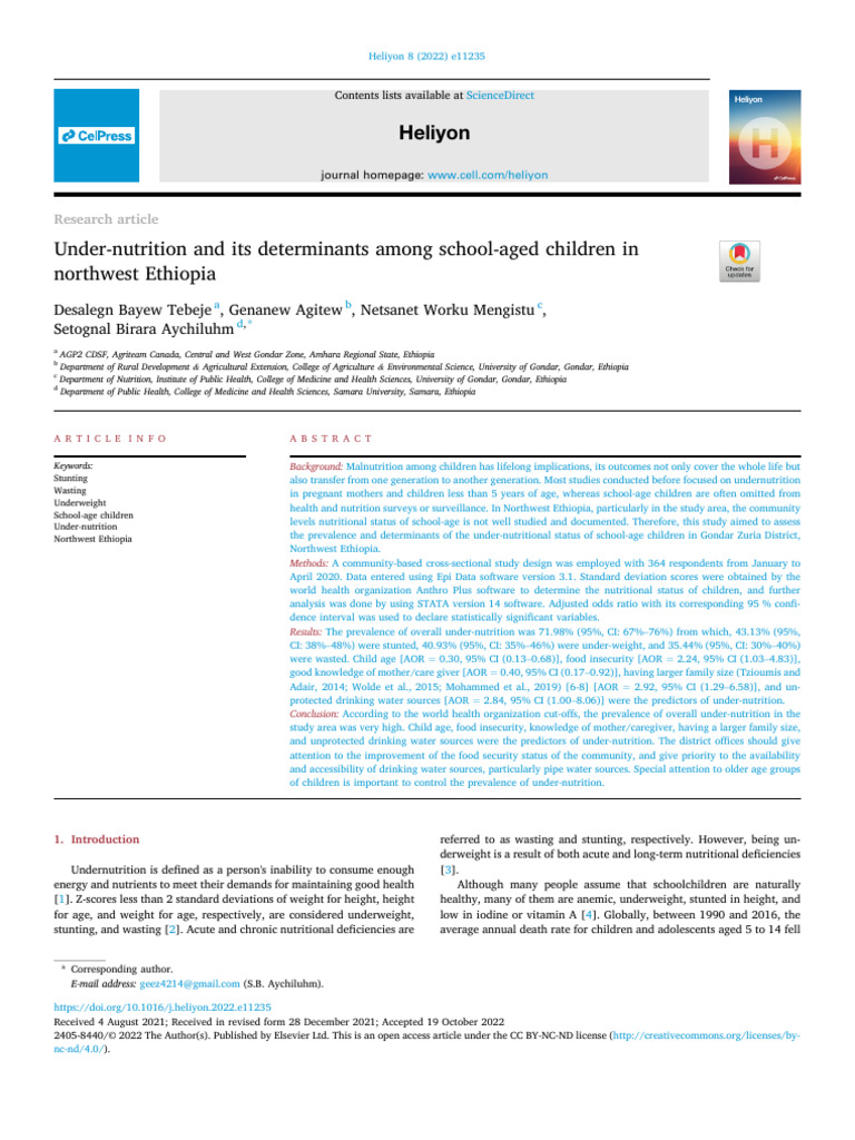 Exmple of Manuscription PDF | PDF | Malnutrition | Standard Score