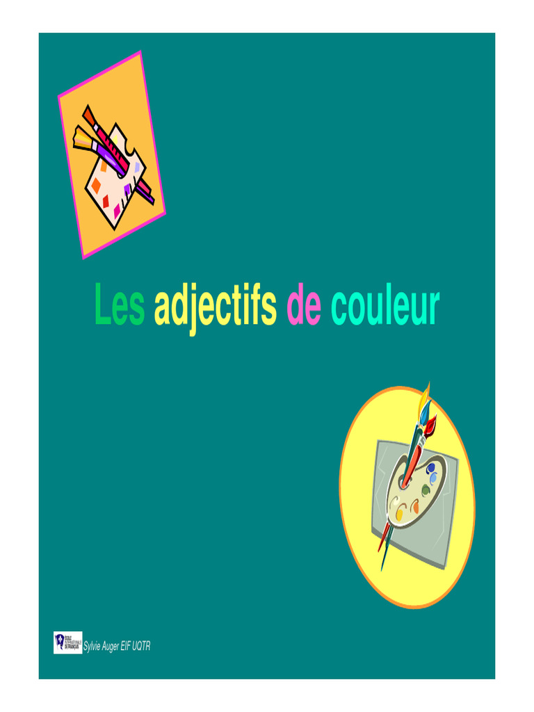 Les Adjectifs de Couleurs | PDF