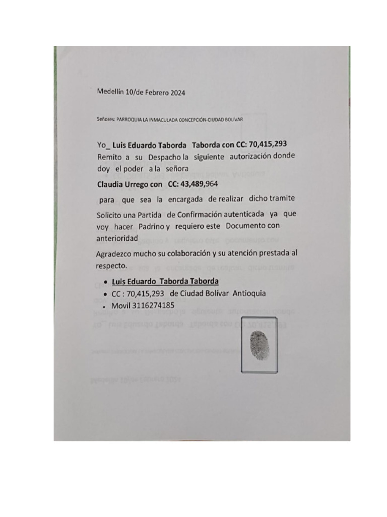 Carta Luis PDF | PDF