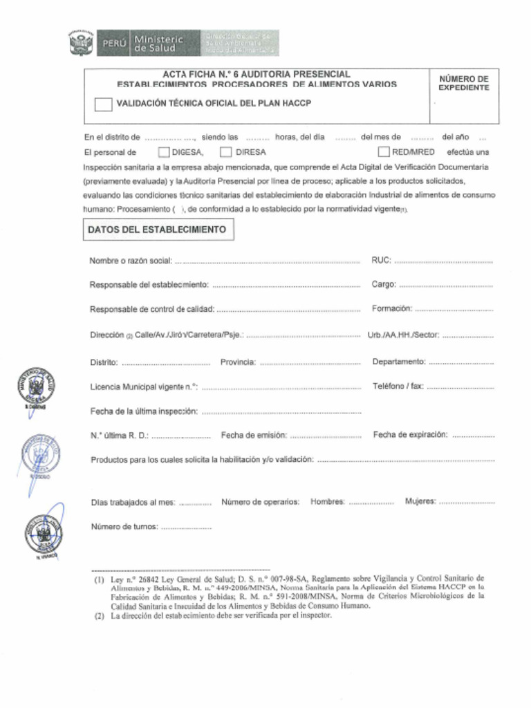 RD-08-2023-digesa Acta de Inspeccion | PDF