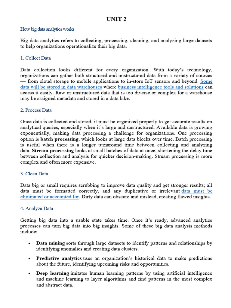 Big Data Analytics - Unit 2 | Download Free PDF | Apache Spark | Apache Hadoop