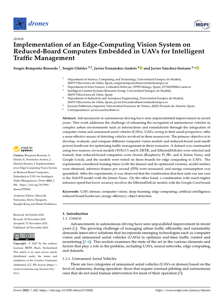 Drones 07 00682 | PDF | Unmanned Aerial Vehicle | Computer Vision