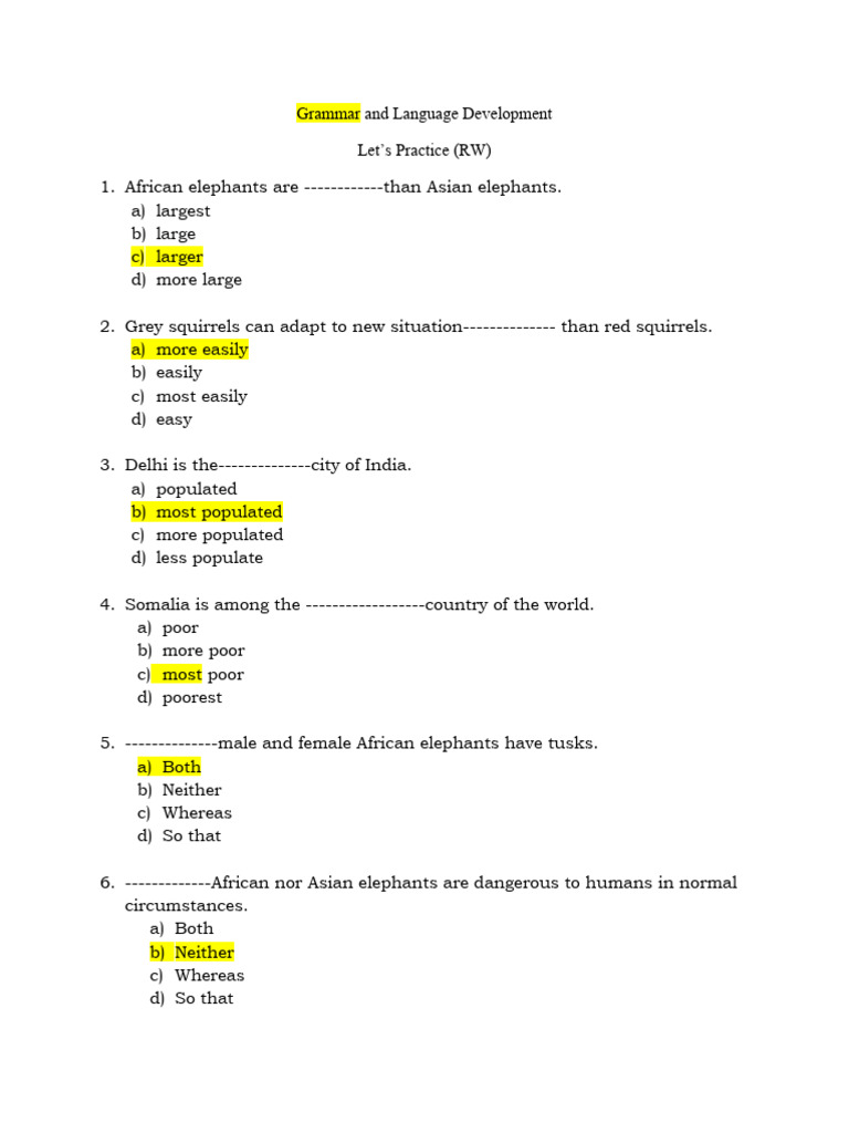 RW Grammar Prac.... | PDF