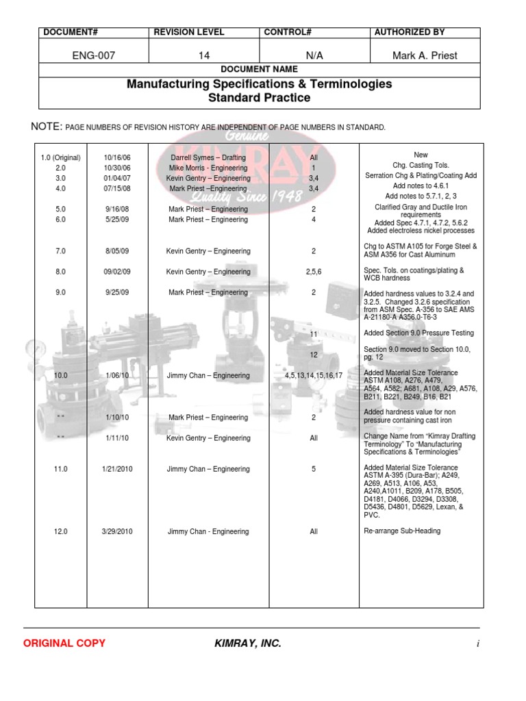 Manufacturing Specifications Guide | PDF | Structural Steel | Pipe ...