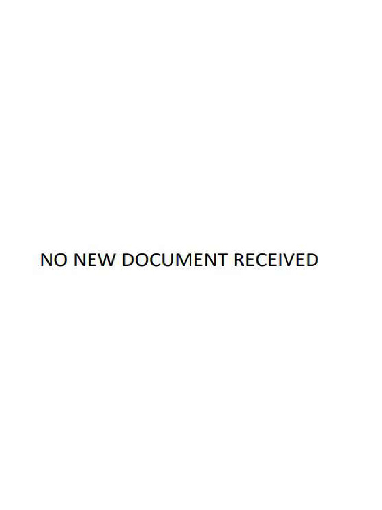 No New Document Received | PDF