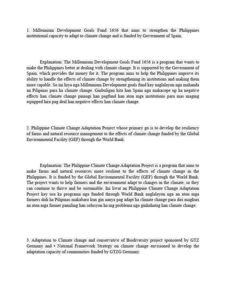 Sts Report | PDF | Climate Change | Global Environment Facility