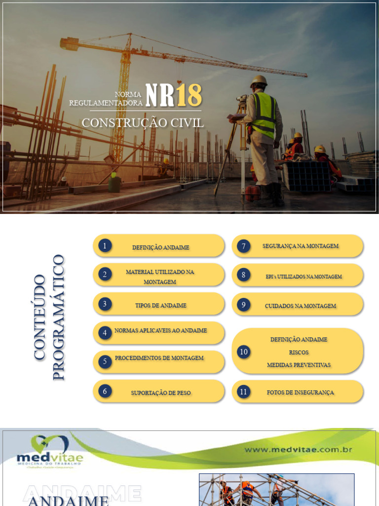 NR18 - Treinamento - Andaimes Montagem e Seguranca | PDF