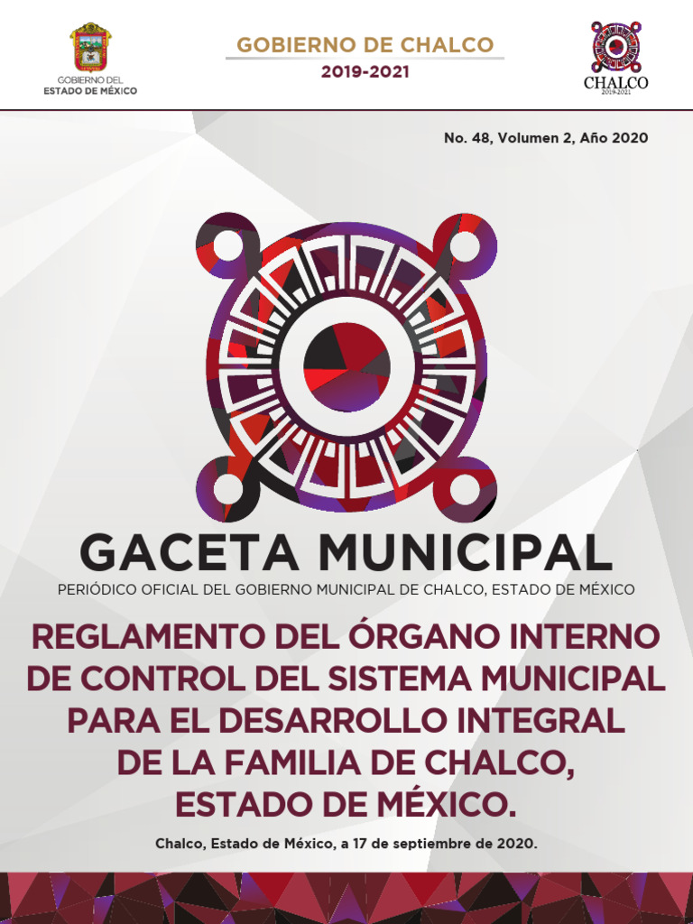 Reglamento Del Oic Dif Chalco Gaceta Municipal | PDF | Auditoría | Mandato
