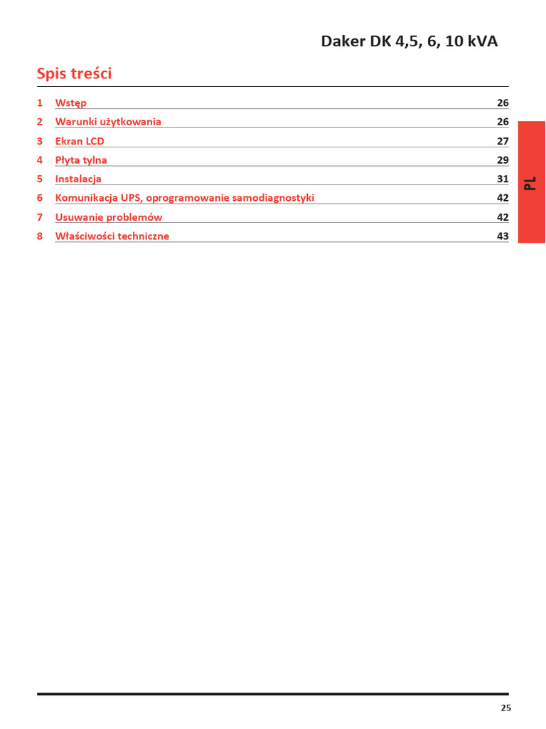 PL Daker DK 4500-6000-10000 Instr Uzytk 1 | PDF