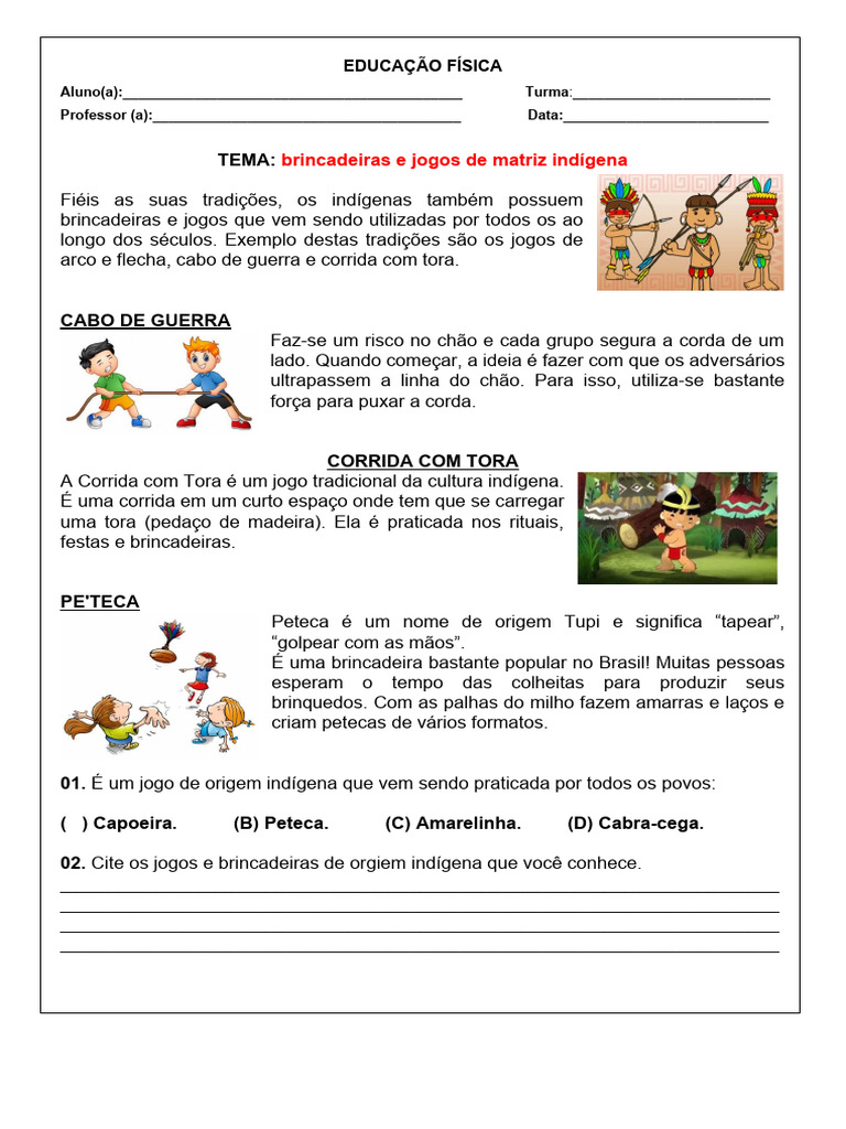 Atividade avaliativa de Jogos e Brincadeiras - Teoria da Computação🕓 ...