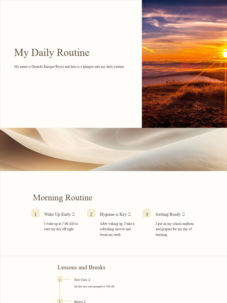 My Daily Routine | PDF