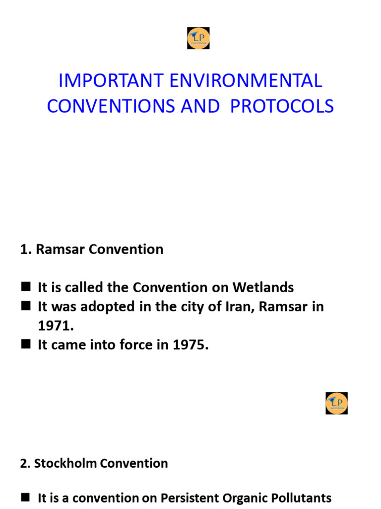Key Environmental Conventions & Protocols | PDF | Climate Change ...