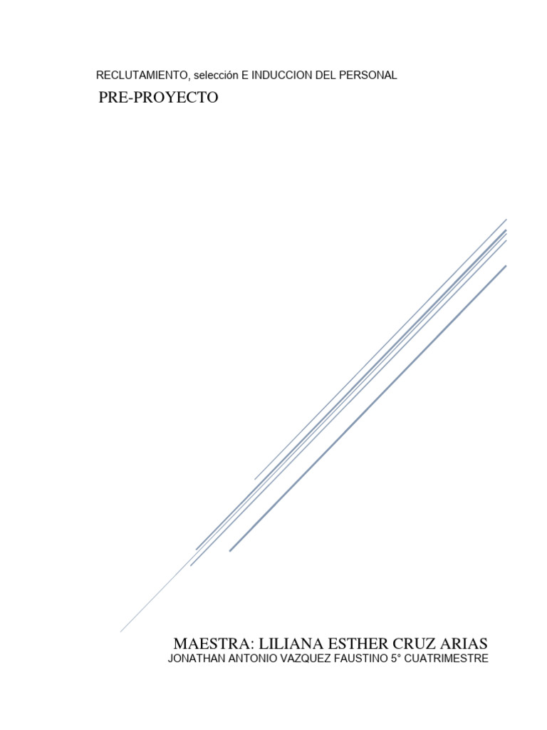 Preproyecto Reclutamiento | PDF | Business | Salario