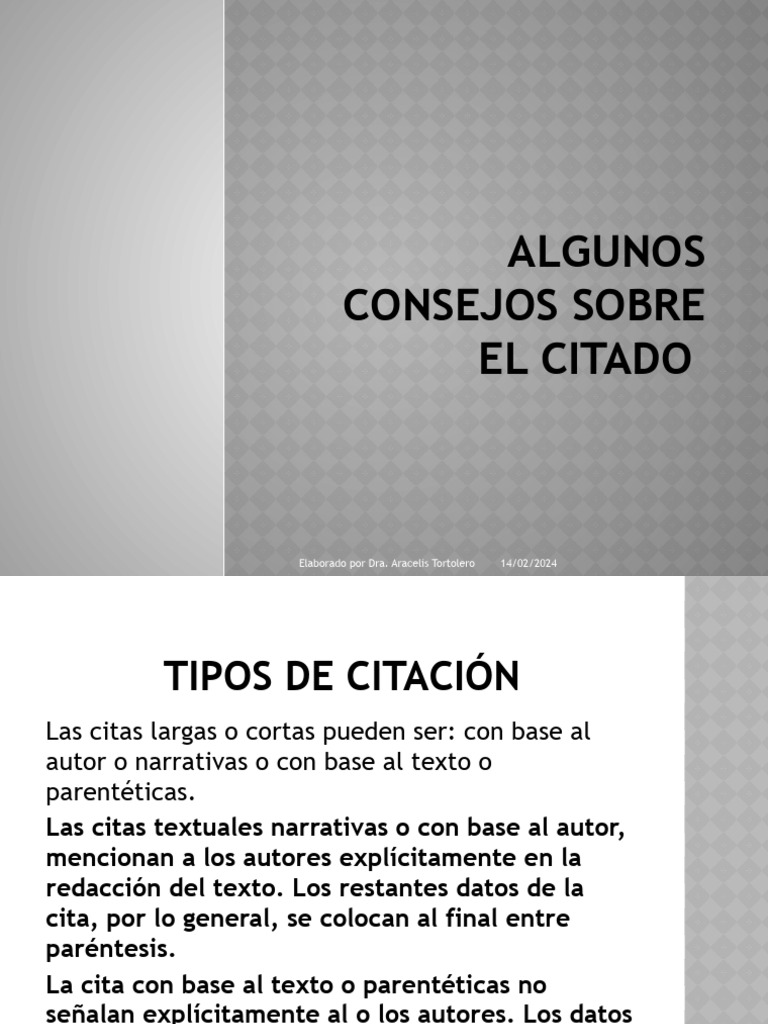 Guía Práctica de Citas y Parafraseo | PDF