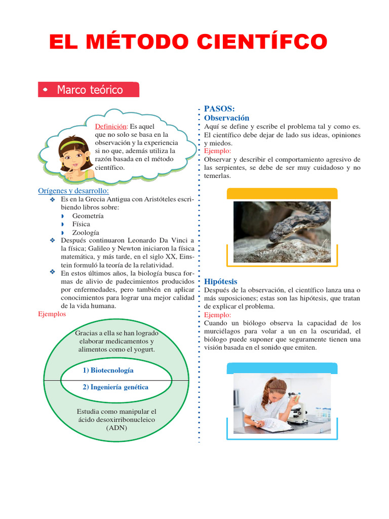 Método Científico para Niños: Ejemplos y Pasos | PDF | Clonación ...