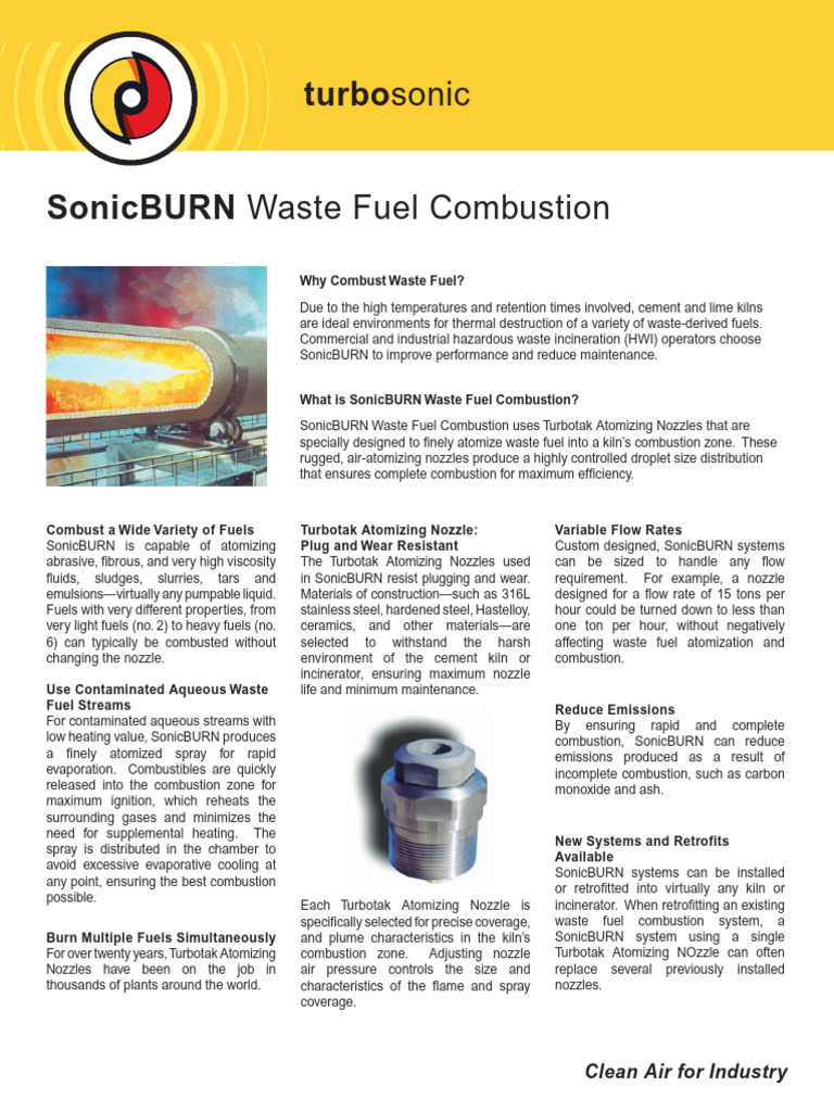 Sonic BURN | PDF | Combustion | Incineration